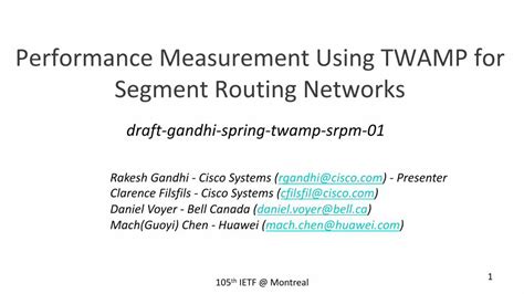 pdf performance measurement using twamp for segment routing dokumen