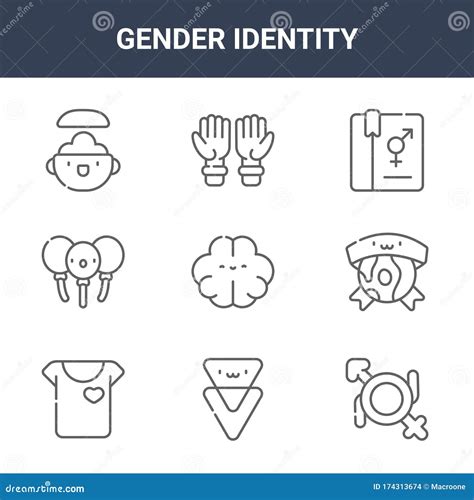 9 Gender Identity Icons Pack Trendy Gender Identity Icons On White