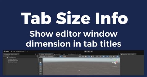 Tab Size Info Utilities Tools Unity Asset Store Tab Size Info Utilities Tools Unity Asset Store