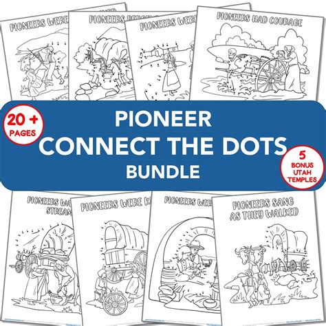 Lds Pioneer Day Connect The Dots Coloring Pages Mormon Pioneers Full