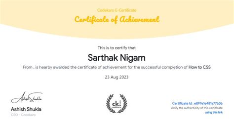 Sarthak Nigam On Linkedin Codekaro Ashishshukla Css Frontenddeveloper