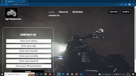Github Sagnikd007bikeshowroomwebsite Using Basics Of Html And Css