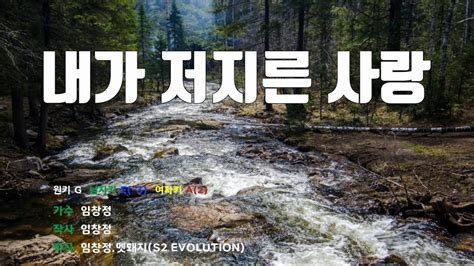 [은성반주기] 내가저지른사랑 임창정 Mr 가사 Youtube