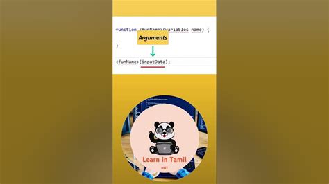 Parameters Vs Arguments Learn In Tamil Lit Youtube