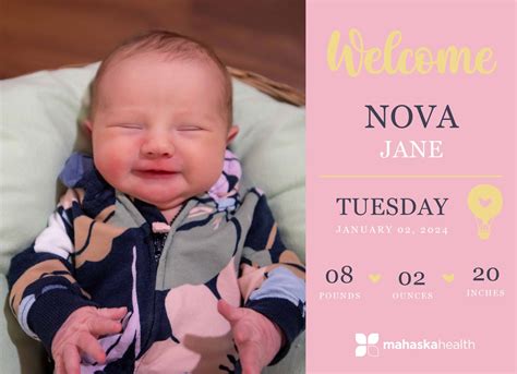 Welcome Nova Jane Mahaska Health