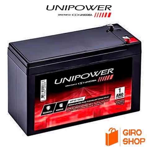 Bateria Selada Unipower UP12 SEG 12V 5Ah VRLA Ideal Para Sistemas De