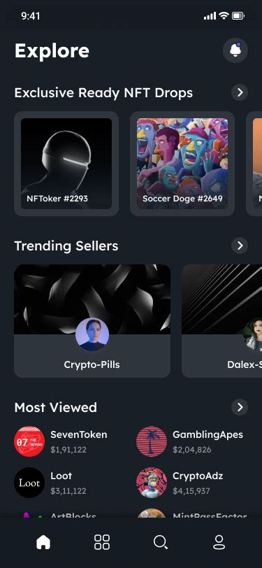 Ready NFT Marketplace Mobile App React Native Template By Zluck