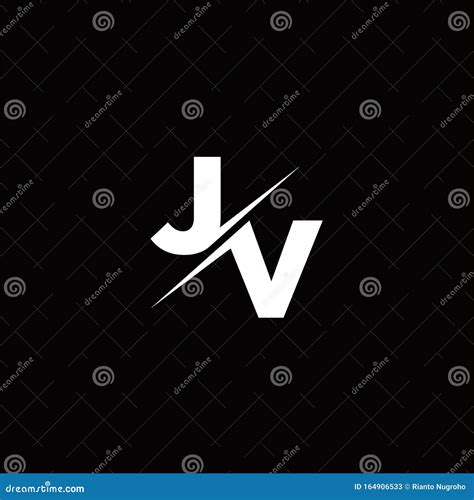 Modelo De Modelo De Logotipo JV Letra Monograma Logotipo Moderno