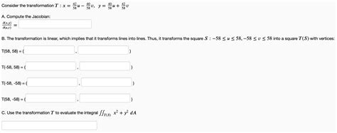 Solved Consider The Transformation Chegg