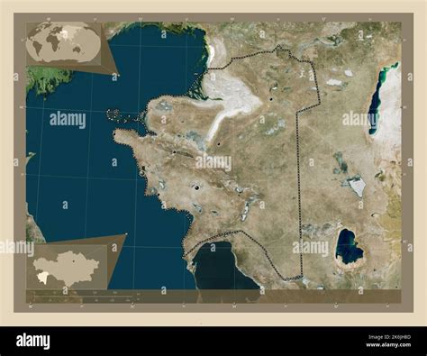 Mangghystau Region Of Kazakhstan High Resolution Satellite Map