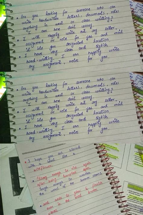 Handwritten Assignment Notes