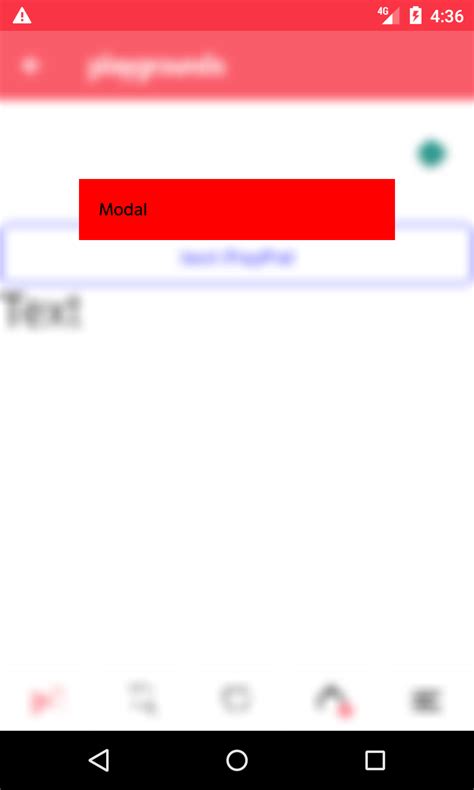 Render Artifacts When Rendered Under A Full Screen Blur View Issue React Navigation