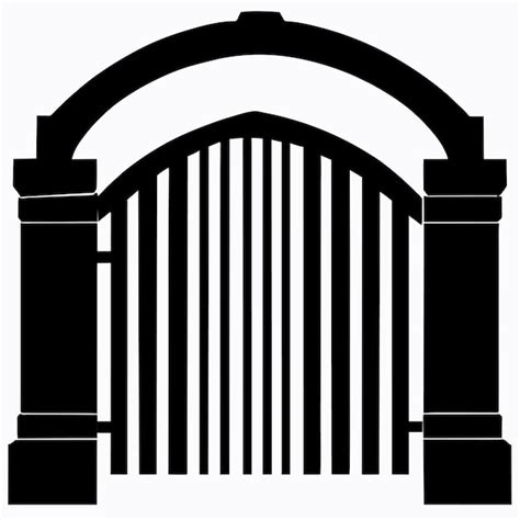 Premium Vector Fence Gate Vector Illustration