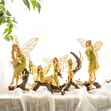 Artificial Forest Angel Fairy Figurines Resin Crafts Miniature Fairies