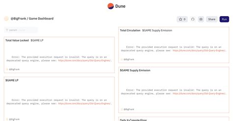 Game Dashboard