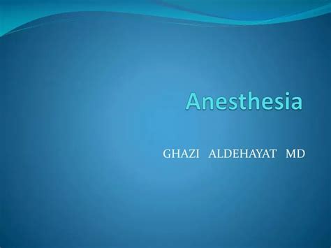 Ppt Anesthesia Powerpoint Presentation Free Download Id5685403