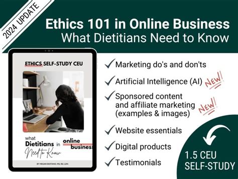 2024 Update Ethics Ceu For Dietitians 15 Ceus What Dietitians In