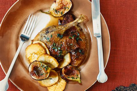Roast Duck With Red Wine Poached Pears
