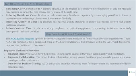Complete Evaluation Of Cms Aco Reach Program Pptx