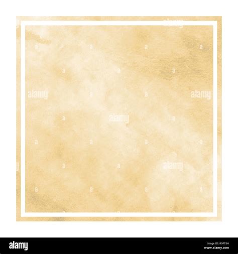 Light Orange Hand Drawn Watercolor Rectangular Frame Background Texture