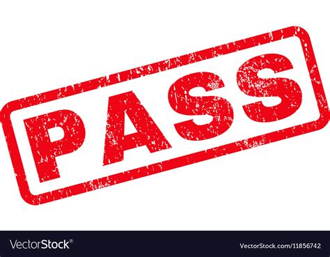 Pass Rubber Stamp Royalty Free Vector Image Vectorstock
