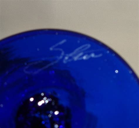 Vintage Glass Rick Strini Art Glass Hand Blown Wine Water Etsy