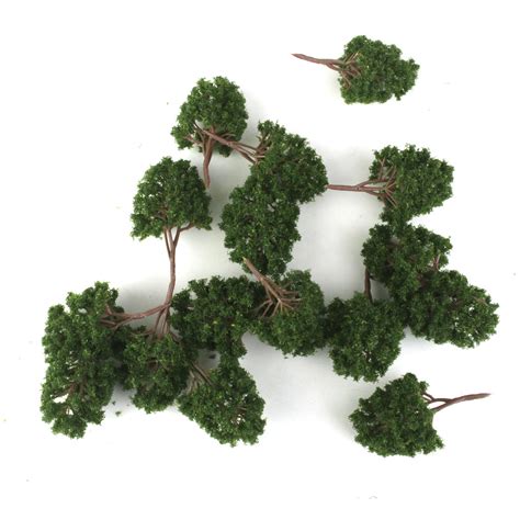 20 Pcs 75cm Miniature Green Tree Models N Sacle Train Railway Accesso