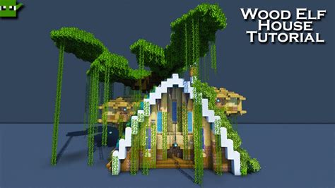 How To Build An Wood Elf House In Minecraft Youtube