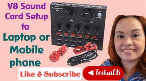 HOW TO SET UP AND CONNECT V8 SOUND CARD TO LAPTOP OR MOBILE PHONE Tesha EK YouTube
