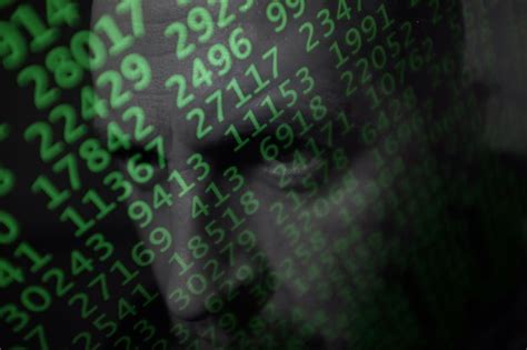 Premium Photo Double Exposure Of Man With Binary Codes