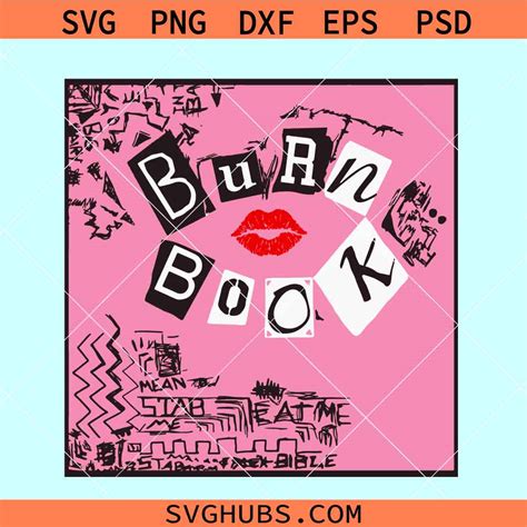 Mean Girls Burn Book Cover Svg Burn Book Svg Mean Girls Svg