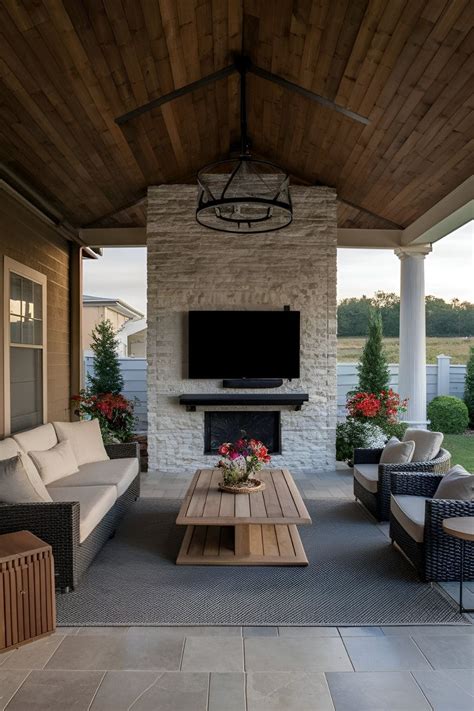 20 Outdoor Patio Ideas With Tv For Ultimate Summer Setup