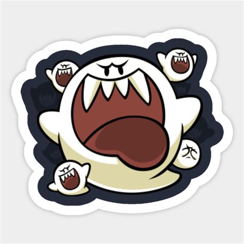 Vintage Super Mario World Boo Ghost Super Mario Sticker Teepublic