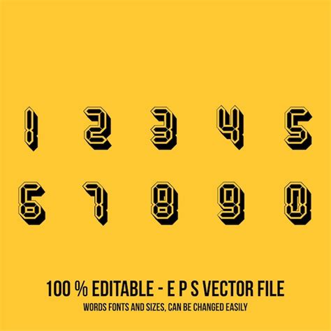 Premium Vector Flat Style Math Numbers Vector Illustration