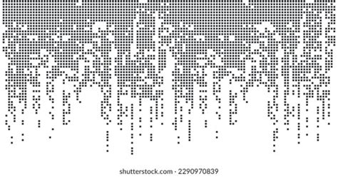 Pixel Mosaic Pixel Decay Illustration Falling Stock Vector Royalty