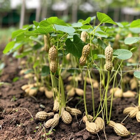 Premium Photo There Are Many Peanuts Growing In The Ground In The