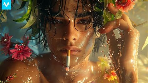 Premium Photo A Man With A Cigarette In His Mouth And A Cigarette In