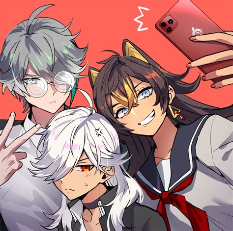 Alhaitham Cyno And Dehya Genshin Impact Drawn By Rome Romedo Danbooru