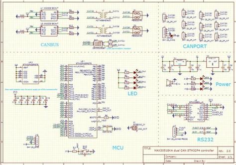 以stm32f405为主控连接两颗max3051eka can通讯芯片 电子电路图 电子技术资料网站