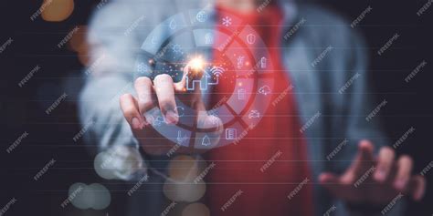 Premium Photo Smart Home Technology Concept Wireless Automation Control With Applications