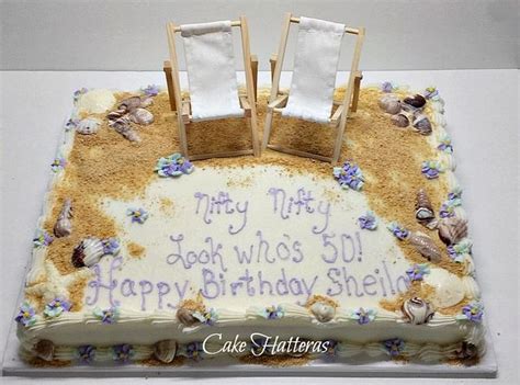 50th Birthday Beach Cake Decorated Cake By Donna Cakesdecor