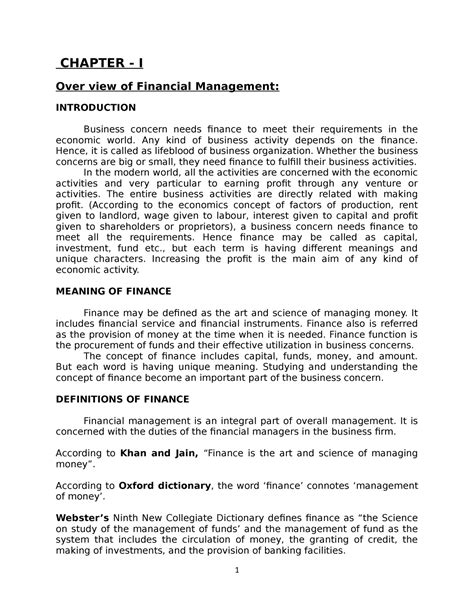 Chapter 1 This Is Fundamentals Of Accounting II Lecture Notes CHAPTER I Over View Of