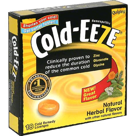 Cold Eeze Cold Remedy Lozenges Natural Herbal Flavor Stuffing Foodtown
