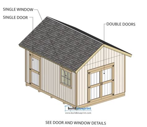 12x16 Shed Diy Plans Gable Roof Build Blueprint Shed Floor Plans