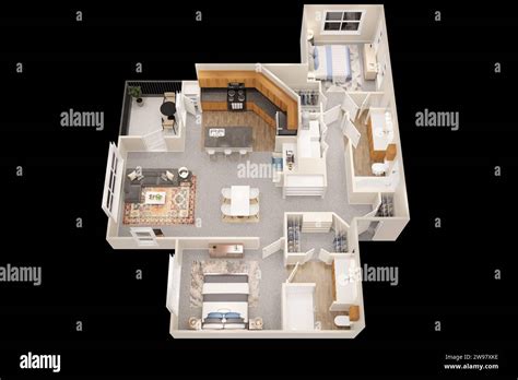 1bhk 2bhk 3bhk And With Parking 3d Floor Plan 3d Modelling Render