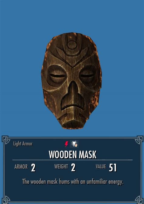 Wooden Mask Legacy Of The Dragonborn Fandom Powered By Wikia