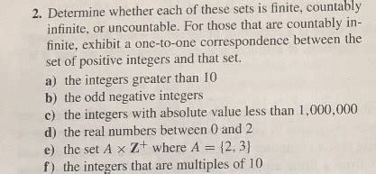 Solved Determine Whether Each Of These Sets Is Countable Chegg