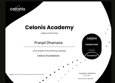 Pranjal Dhamane On Linkedin Celonis Certification Processmining