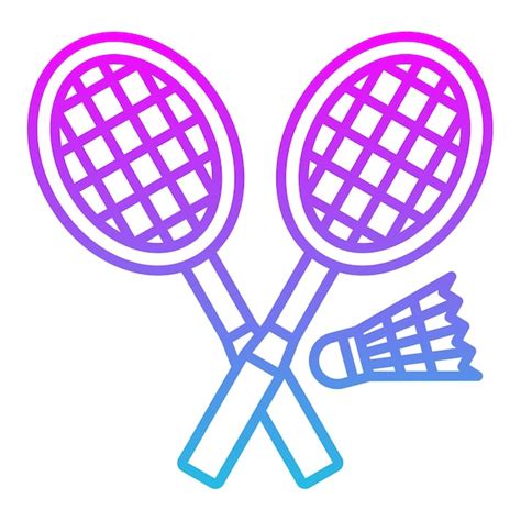 배드민턴 아이콘 프리미엄 벡터