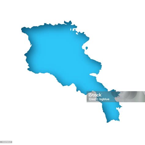 Carte De Larménie Livre Blanc Découpé Sur Fond Bleu Vecteurs Libres De